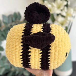 Jumbo Crochet Bee. Large Cuddly Sized Bee Plush Toy. Great Size to Hug ...