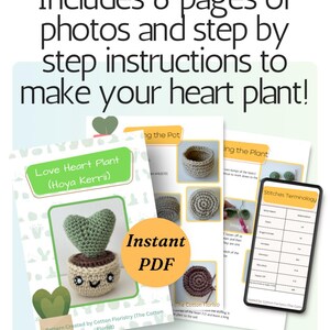 Crochet Love Heart Succulent Pattern. Beginner Friendly PDF Pattern ...