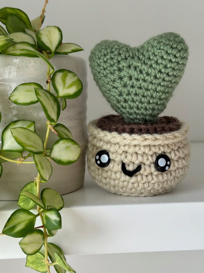 Crochet Love Heart Succulent Pattern. Beginner Friendly PDF Pattern ...