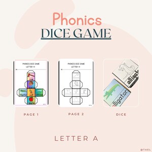 Phonics Dice Game Letter 'A' - Etsy
