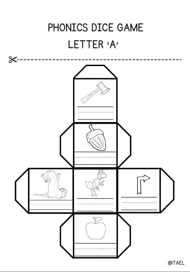 Phonics Dice Game Letter 'A' - Etsy