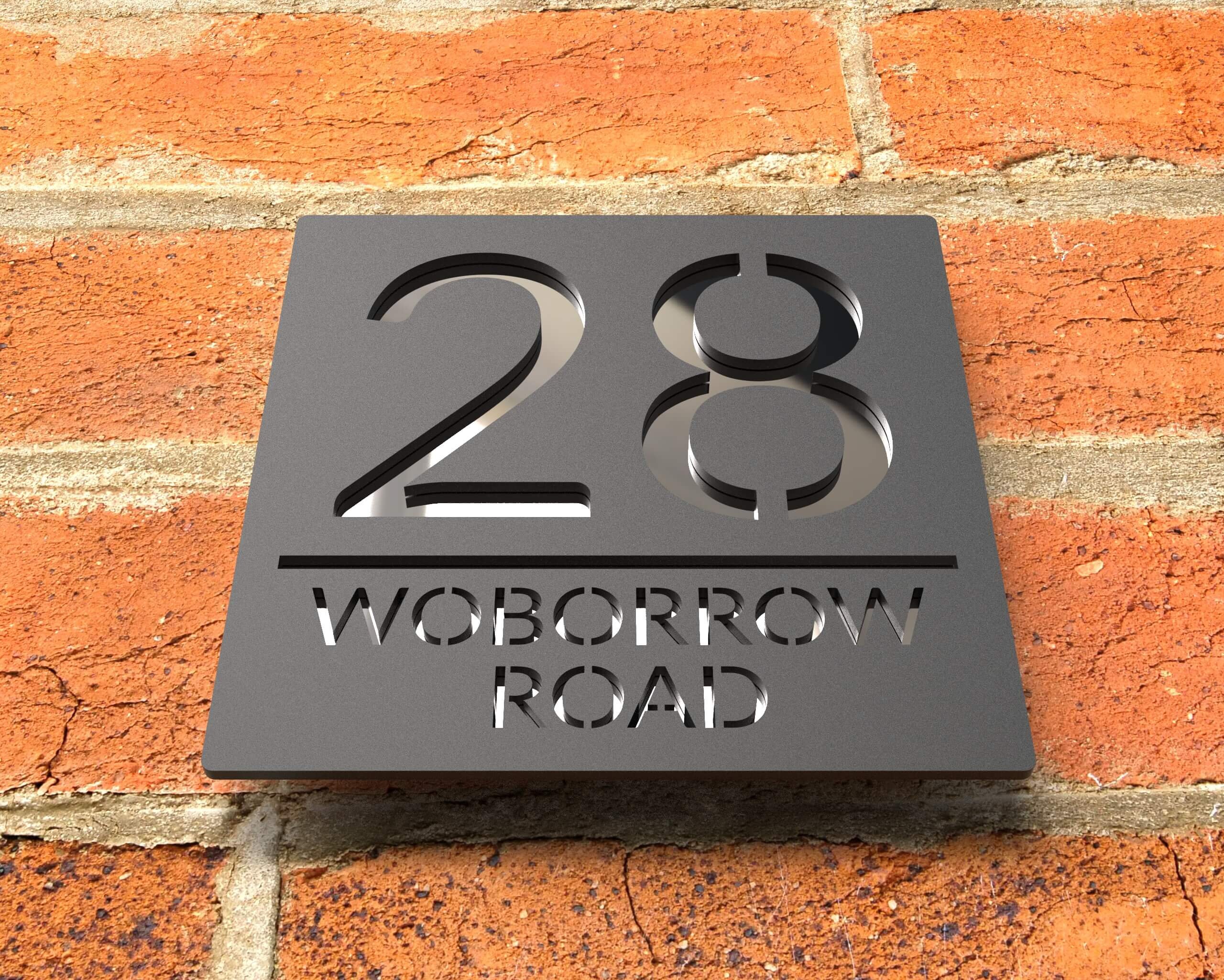 Custom Modern House Numbers Signs Matt Black Acrylic Plaque - Etsy UK