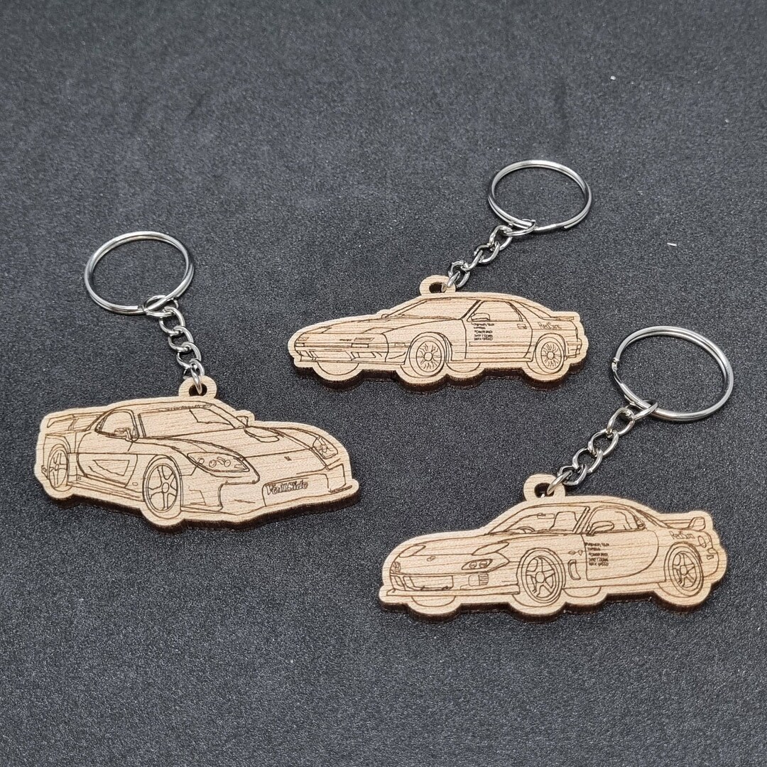 MAZDA RX7 INITIAL D Keyring - Etsy