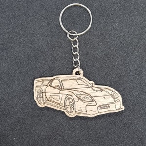 MAZDA RX7 INITIAL D Keyring - Etsy
