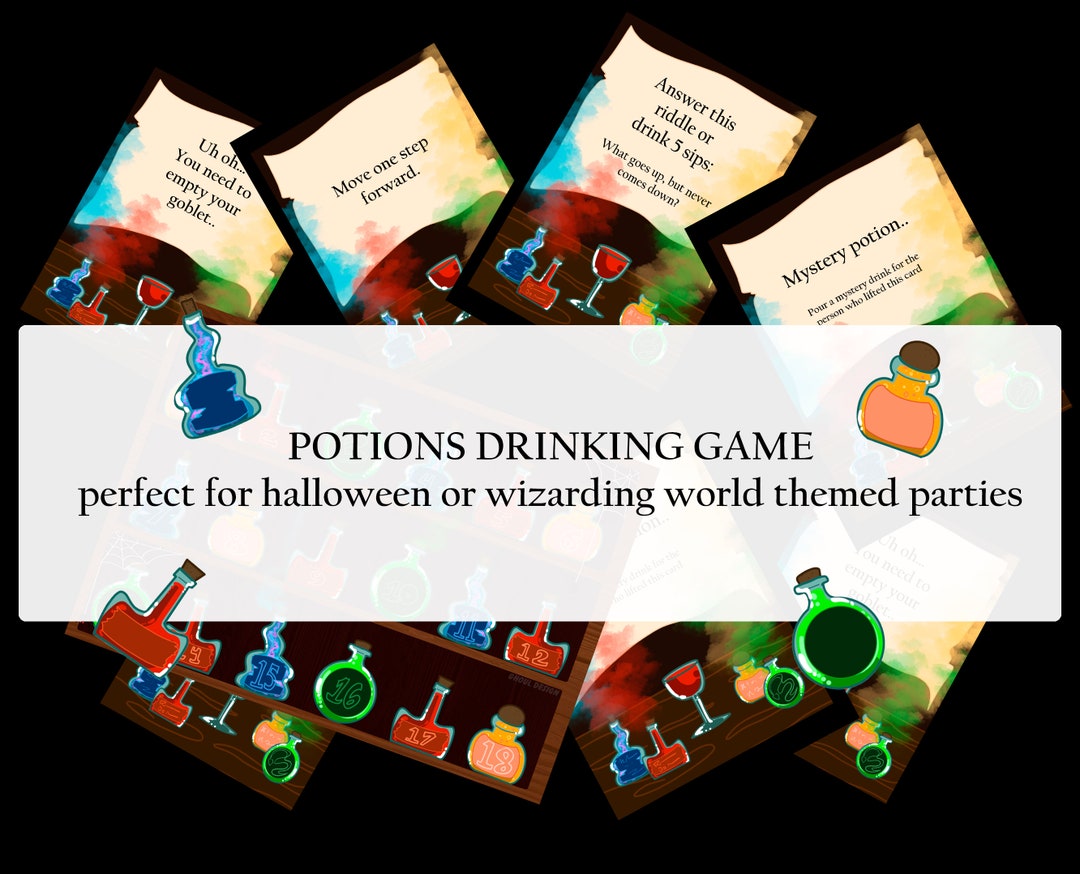 Halloween Potions Drinking Game Adult Games Printable Drinking - Etsy