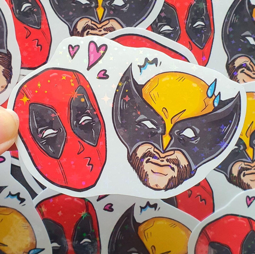 Deadpool Wolverine Sticker Holographic Poolverine Funny Stickers ...