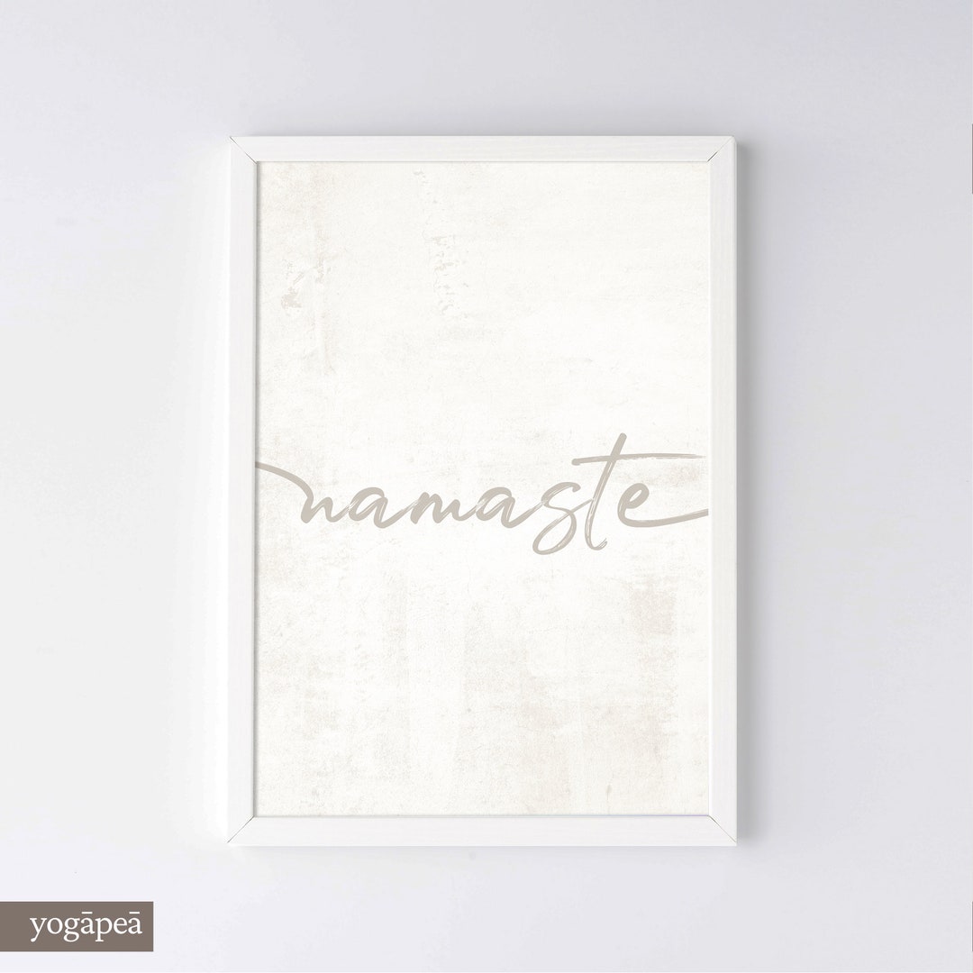 Namaste Printable Beige Art Printable Yoga Art Yoga - Etsy