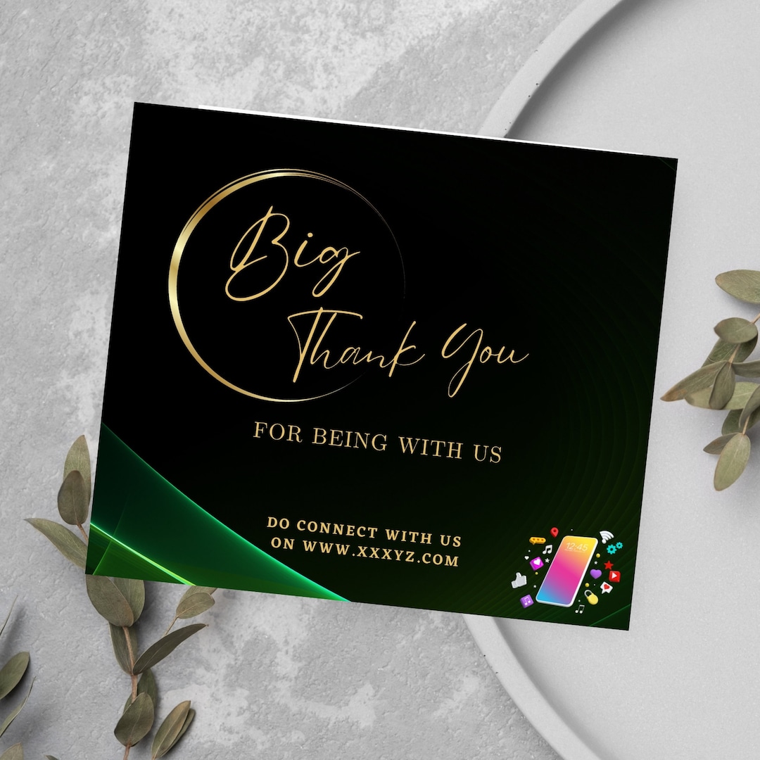 Corporate Thank You Cards, Buisness Thank You Cards, Shoppers Thank You ...