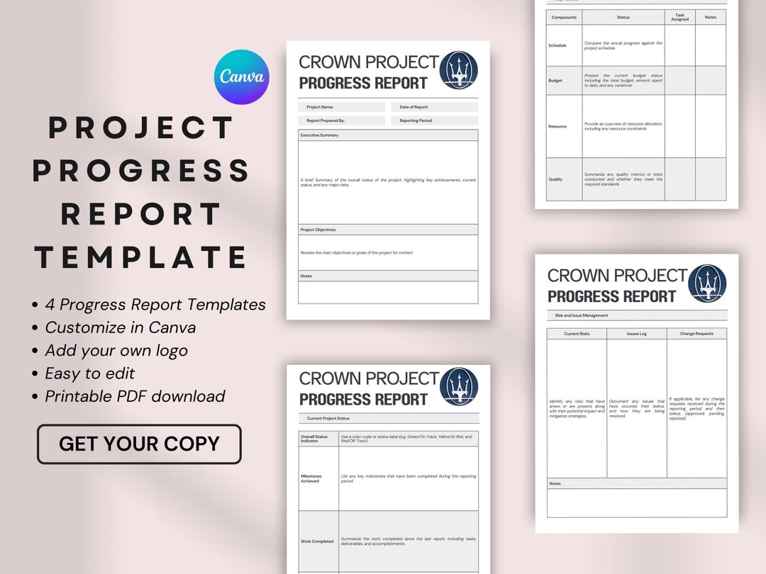 Project Progress Report, Project Management, Progress Tracker, Progress ...