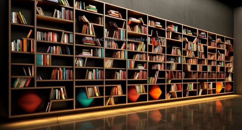 Virtual Video Call Background | Modern Public Library | Image for Zoom ...