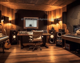 Virtual Video Call Background | Modern Recording Studio | Image for ...