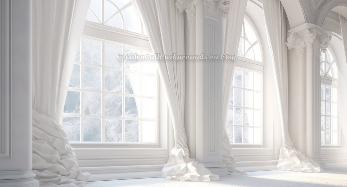 Virtual Video Call Background | Luxury White Windows | Image for Zoom ...