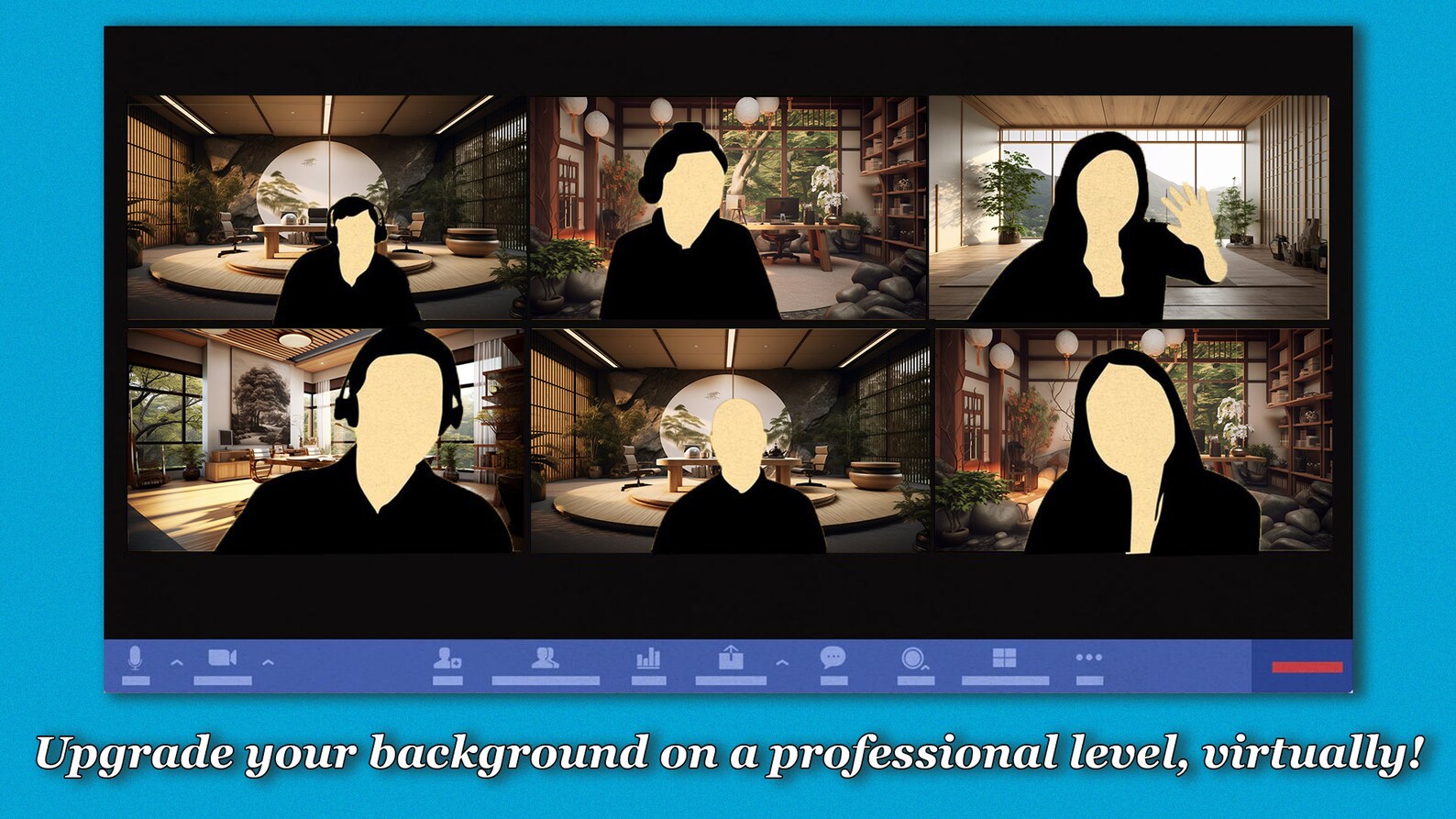 Virtual Video Call Background | Zen Offices | Image for Zoom, Video ...