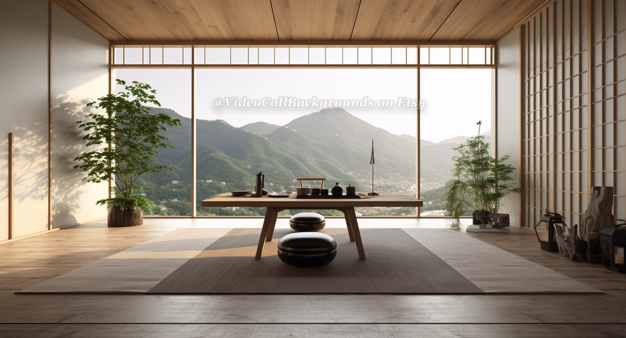 Virtual Video Call Background | Zen Offices | Image for Zoom, Video ...