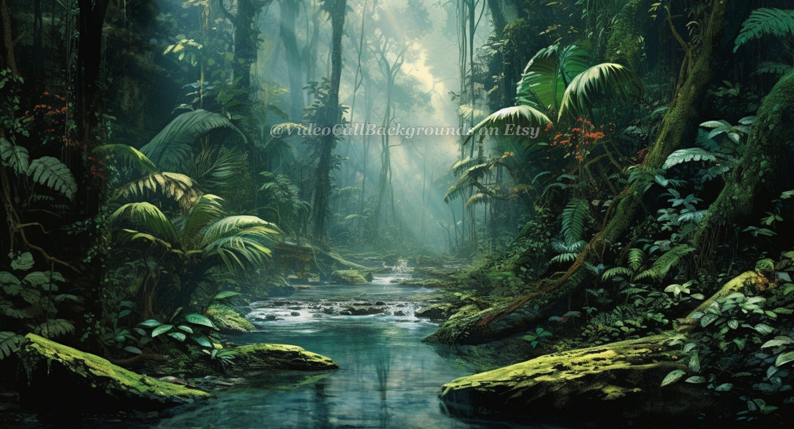 Virtual Video Call Background | Rainforest | Image for Zoom, Video ...