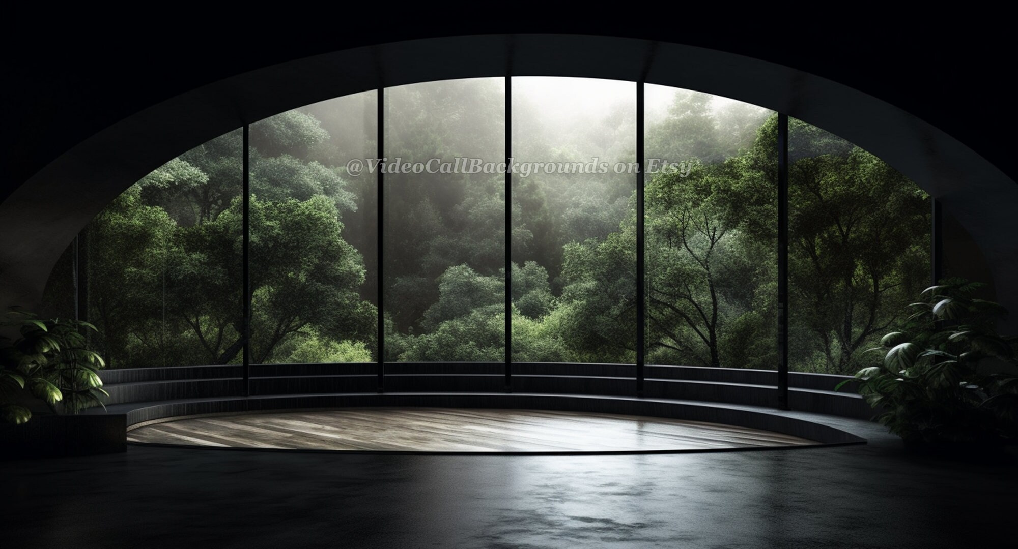 Virtual Video Call Background | Modern Black Window | Image for Zoom ...