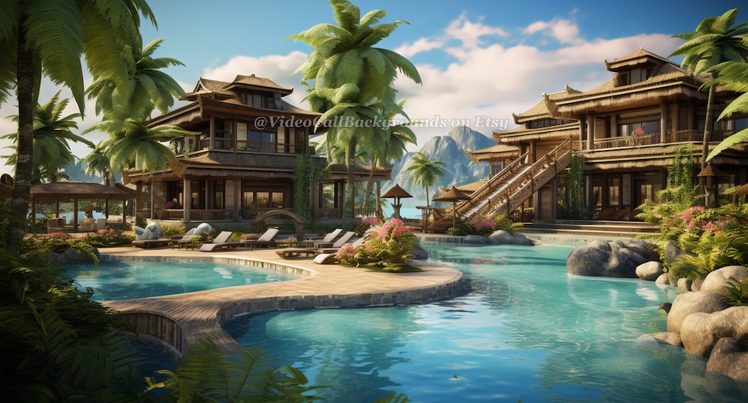 Virtual Video Call Background | Tropical Getaway | Image for Zoom ...