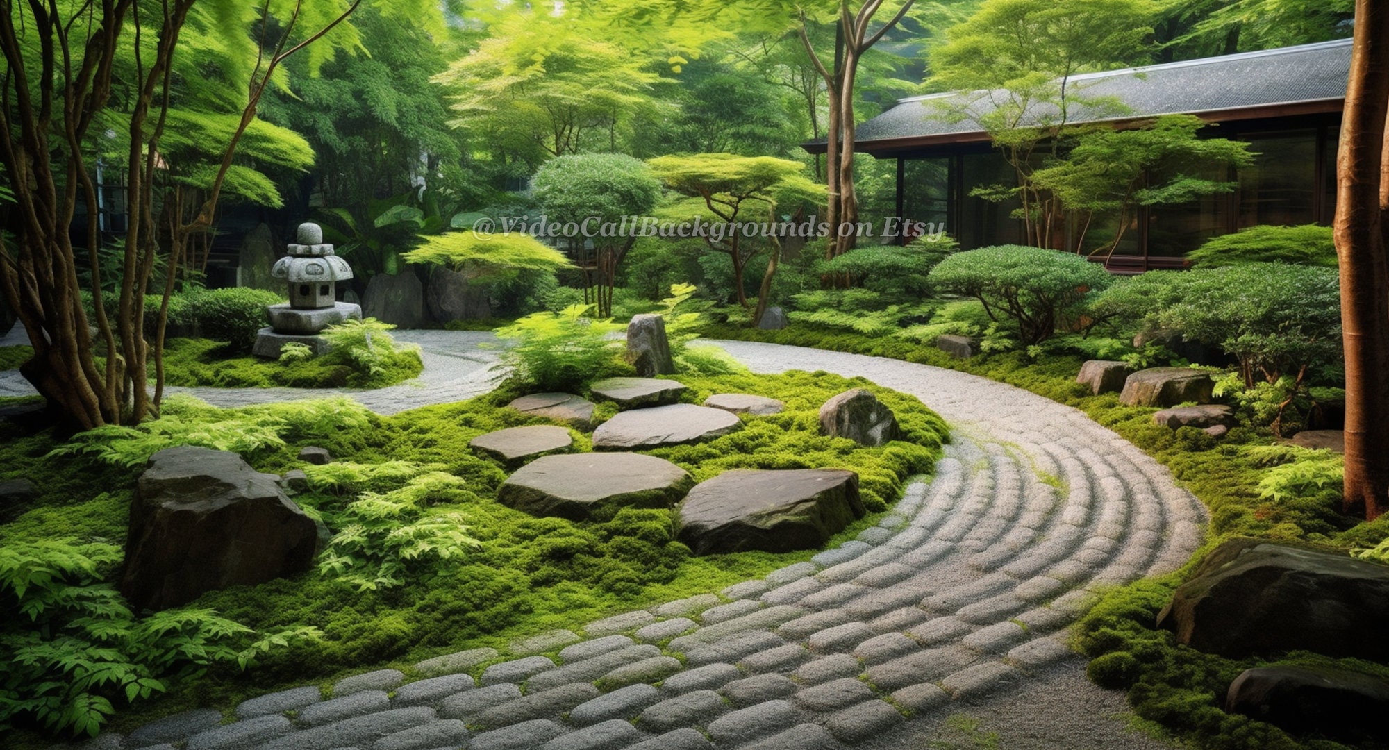 Virtual Video Call Background | Zen Garden | Image for Zoom, Video ...