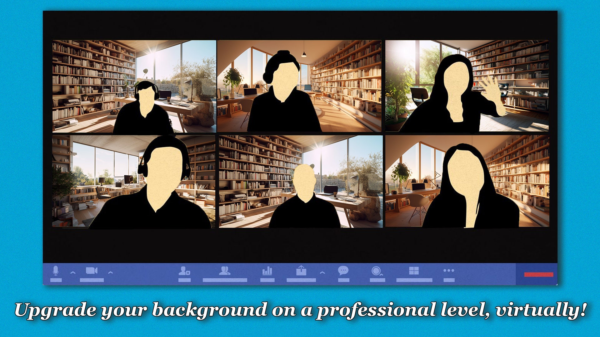 Virtual Video Call Background | Sunny Reader Offices | Image for Zoom ...