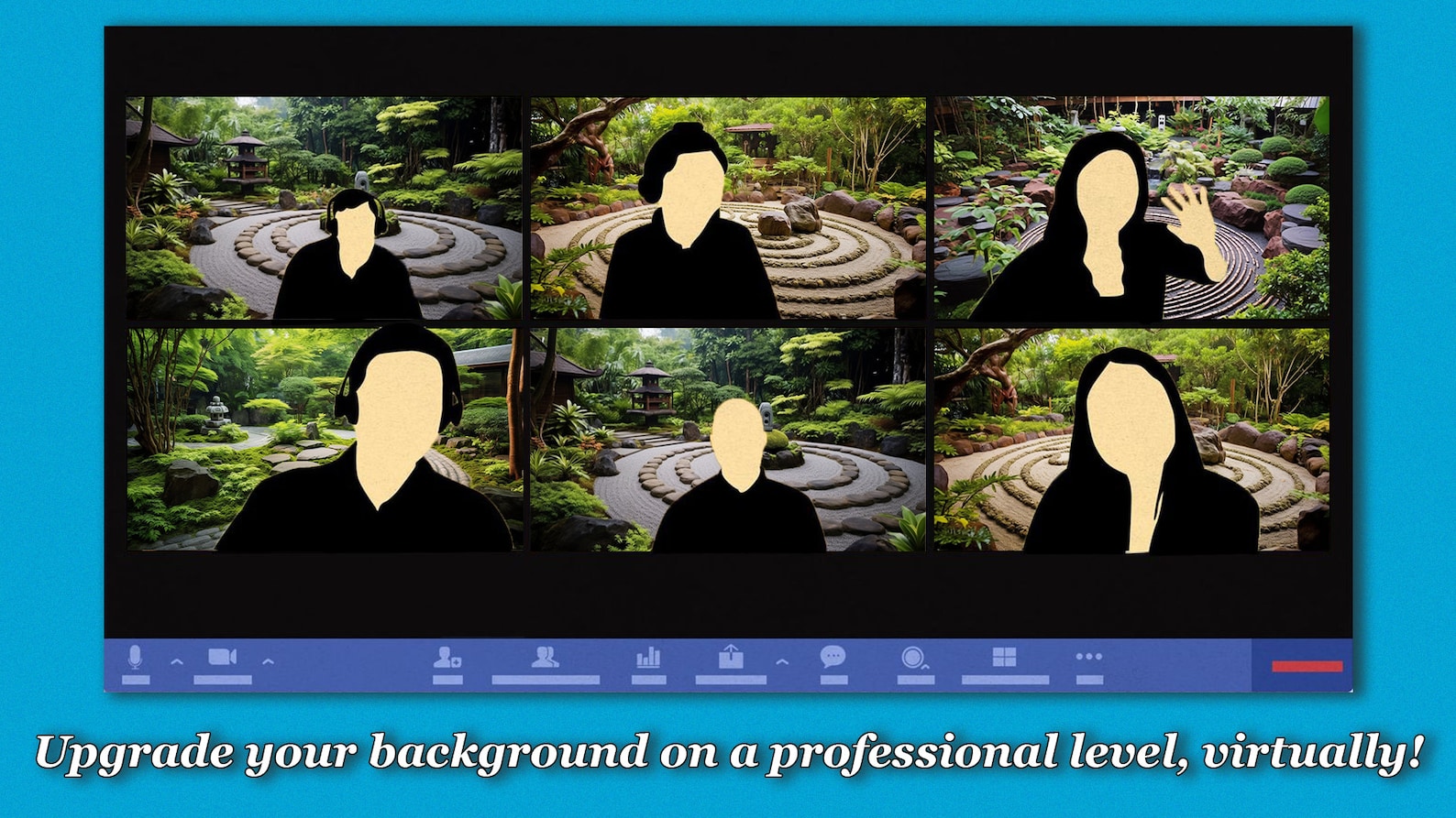 Virtual Video Call Background | Zen Garden | Image for Zoom, Video ...