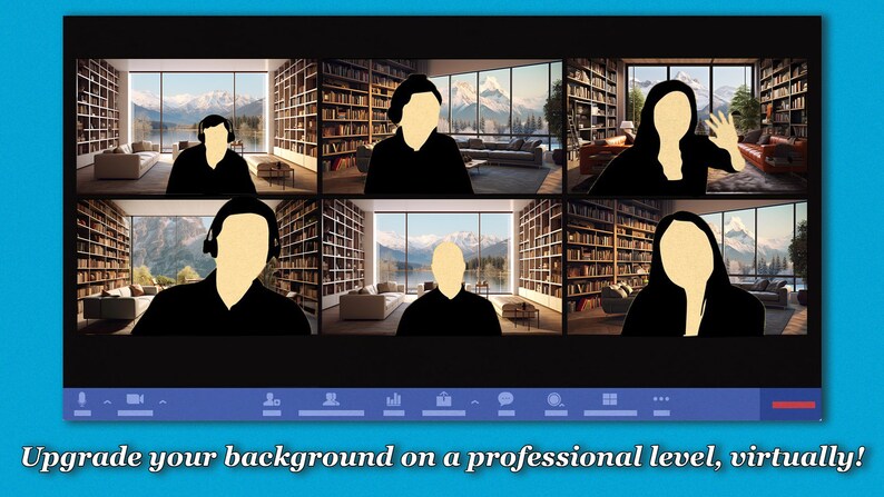 Virtual Video Call Background | Living Room With Mountain View | Image ...