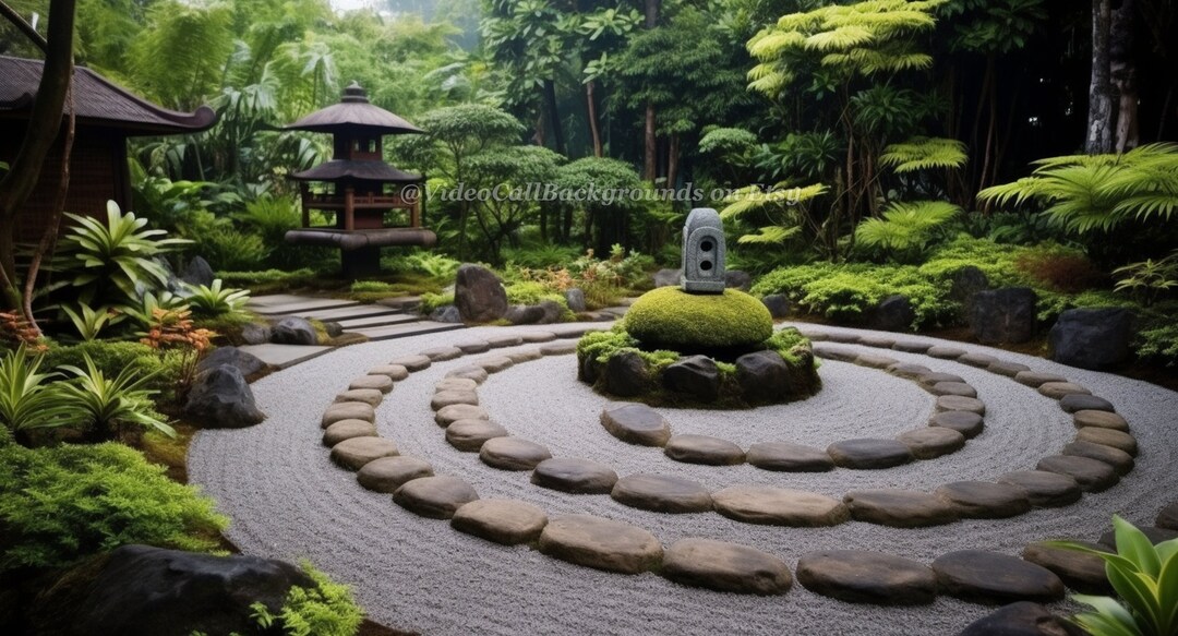 Virtual Video Call Background | Zen Garden | Image for Zoom, Video ...