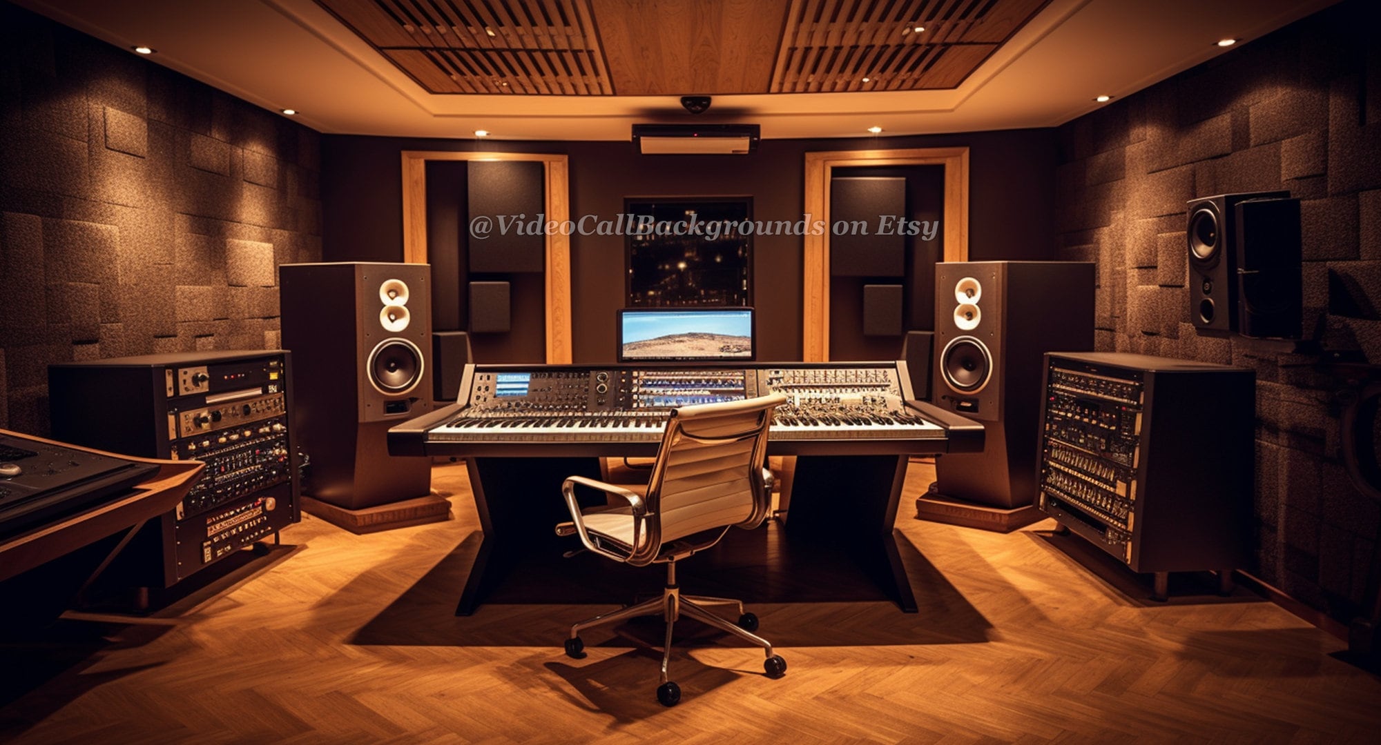 Virtual Video Call Background | Professional Recording Studio | Image ...