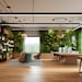Virtual Video Call Background | Modern Biophilic Flora Offices | Image ...