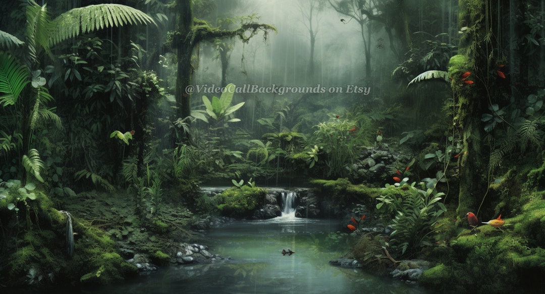 Virtual Video Call Background | Rainforest | Image for Zoom, Video ...