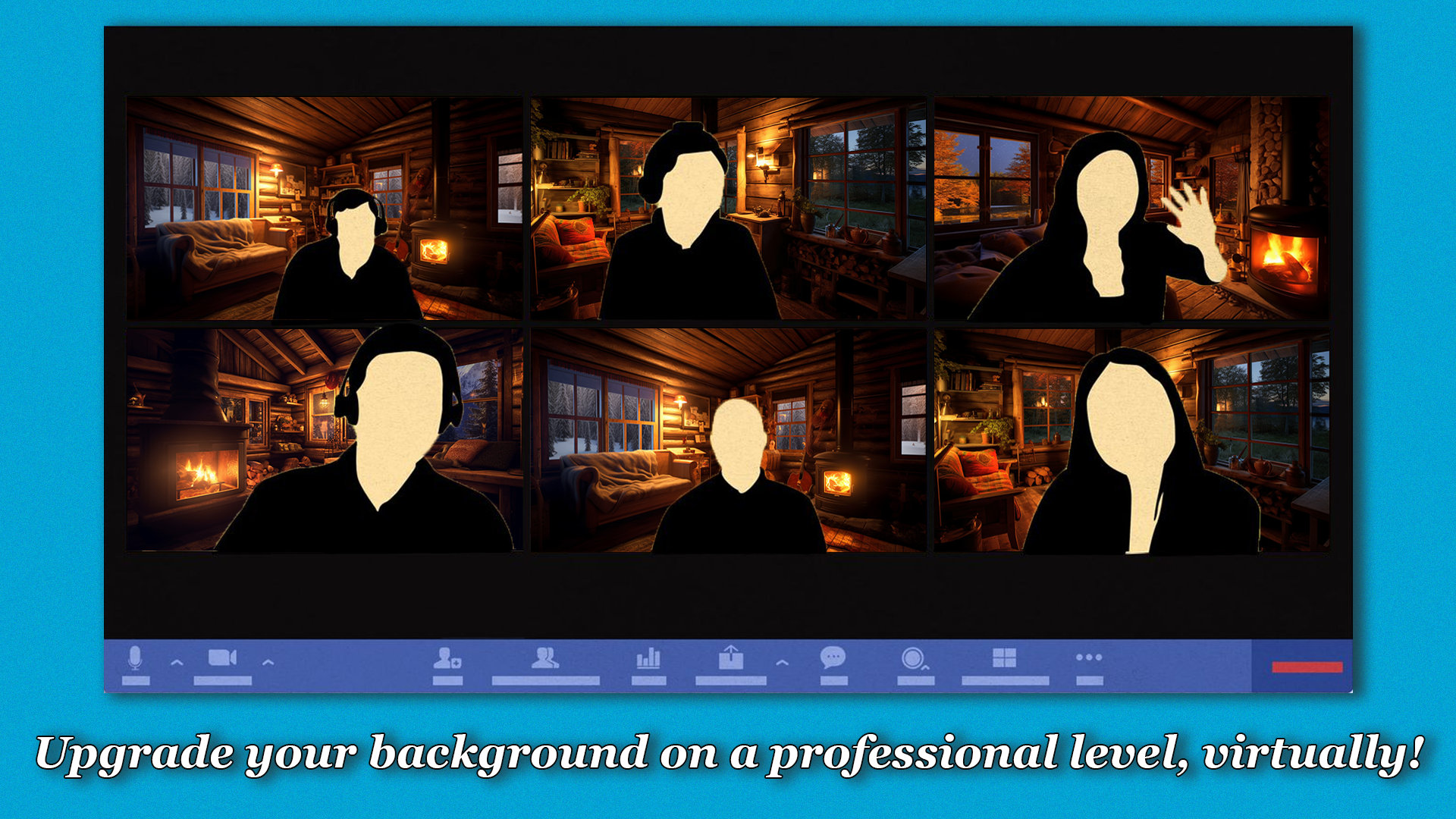 Virtual Video Call Background | Cozy Wooden Cabin | Image for Zoom ...