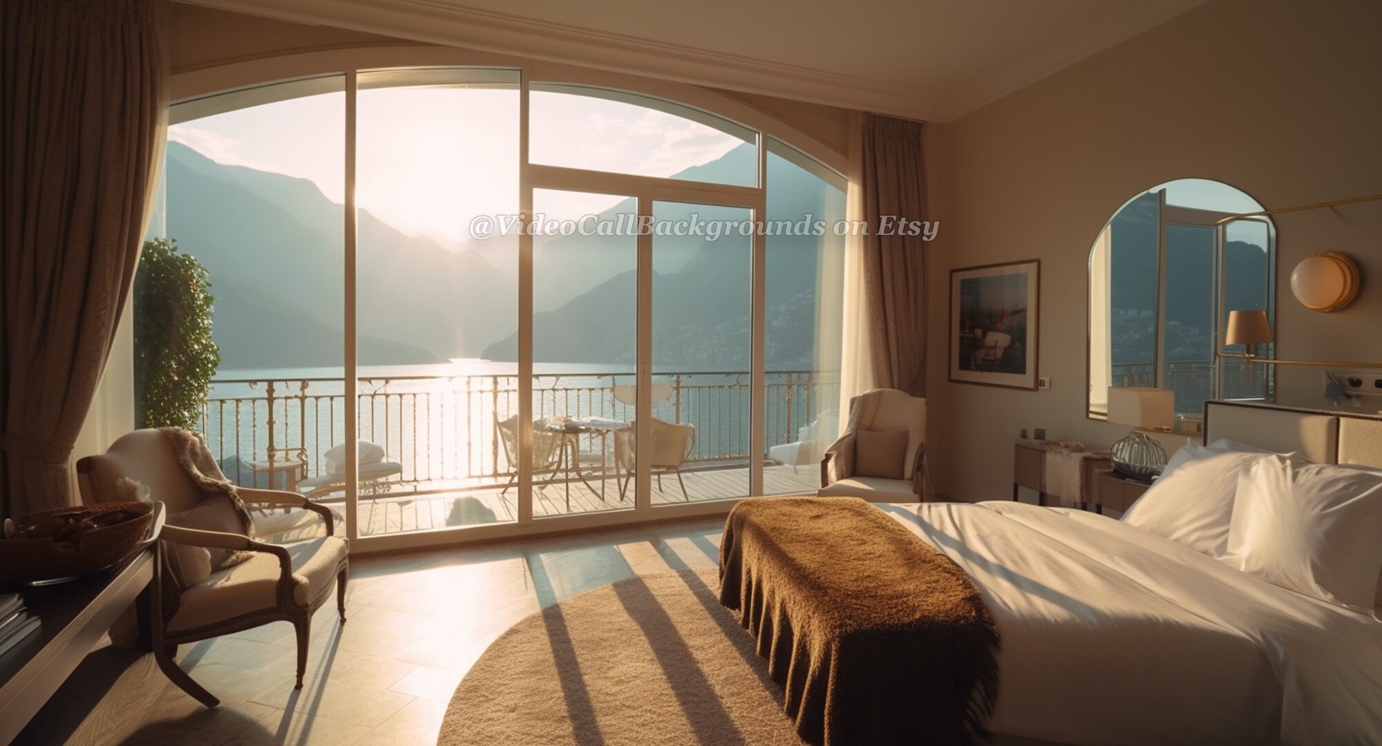 Virtual Video Call Background | 5 Star Italian Hotel Room | Image for ...
