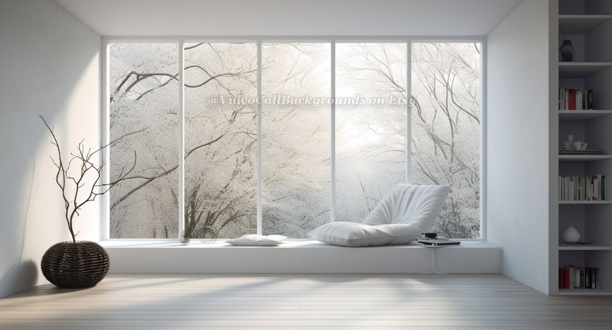 Virtual Video Call Background | Modern White Window | Image for Zoom ...