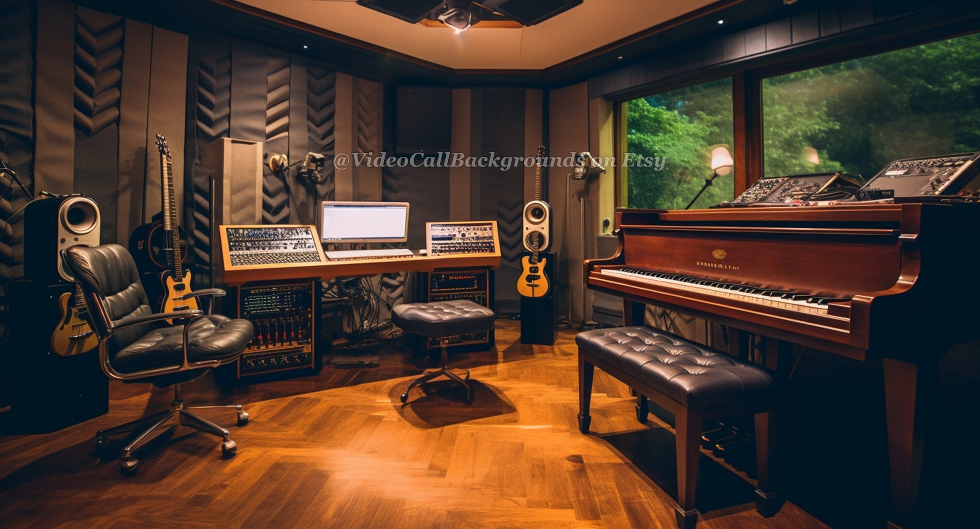 Virtual Video Call Background | Professional Recording Studio | Image ...