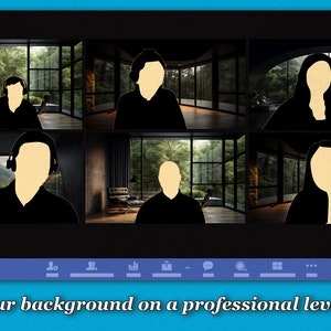 Virtual Video Call Background | Modern Black Window | Image for Zoom ...