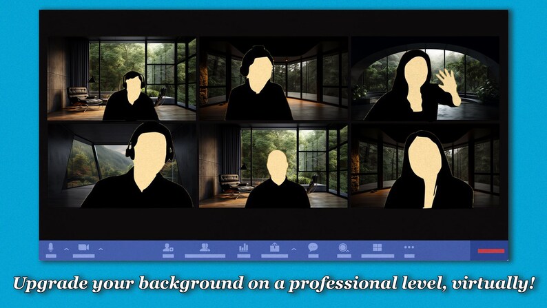 Virtual Video Call Background | Modern Black Window | Image for Zoom ...