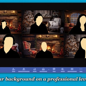 Virtual Video Call Background | Cozy Christmas Fireplace | Image for ...