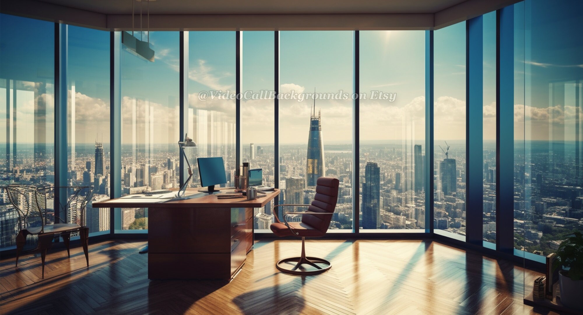 Virtual Video Call Background | Corporate Skyscraper Office | Image for ...