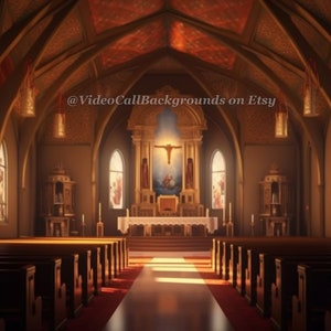Virtual Video Call Background | Catholic Church | Image for Zoom, Video ...