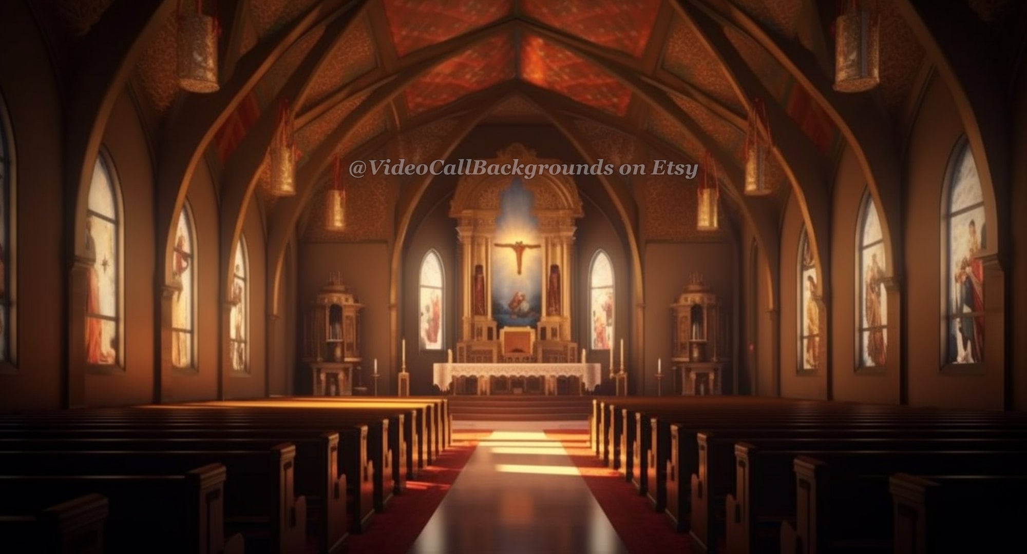 Virtual Video Call Background | Catholic Church | Image for Zoom, Video ...