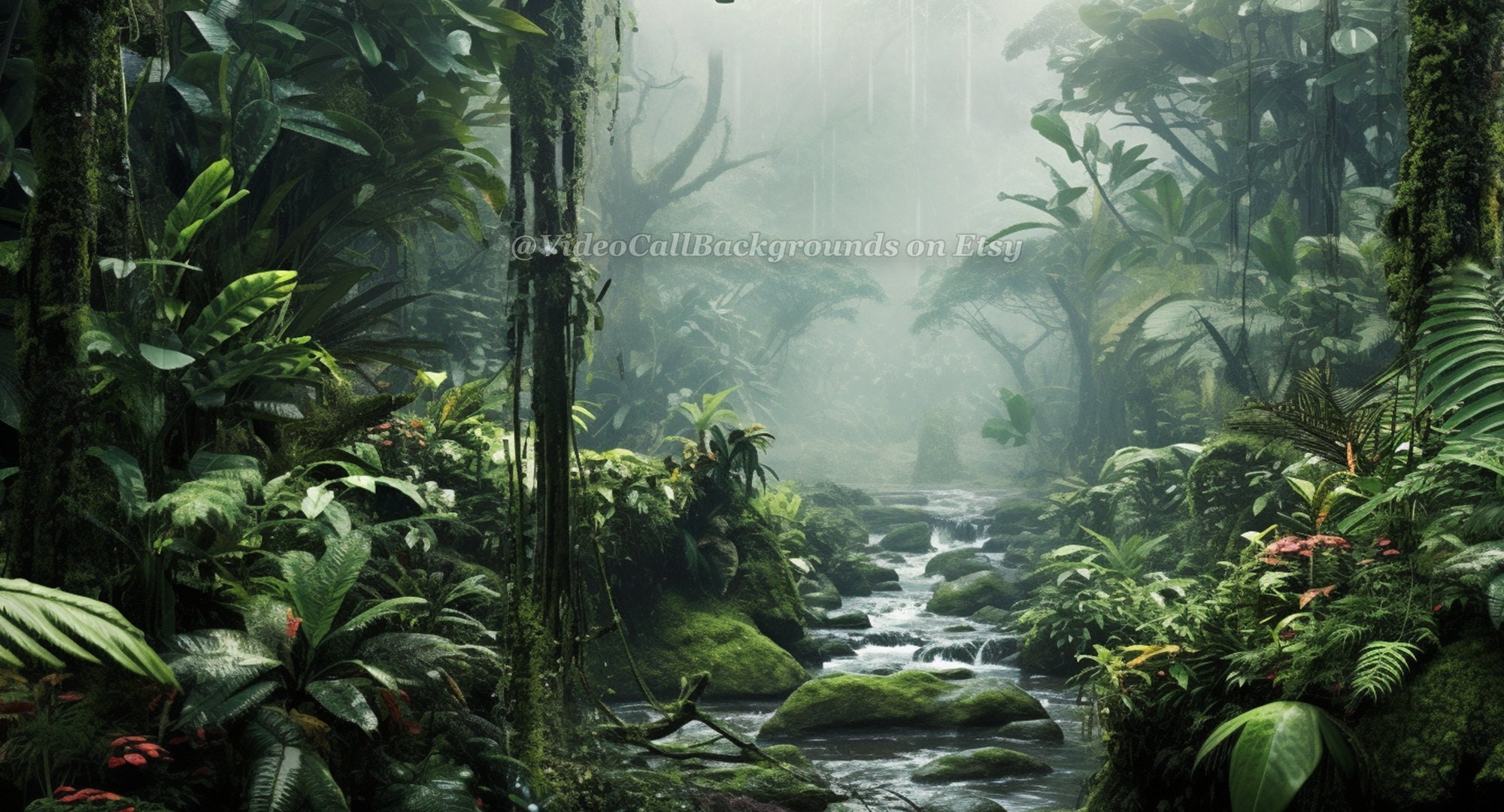 Virtual Video Call Background | Rainforest | Image for Zoom, Video ...