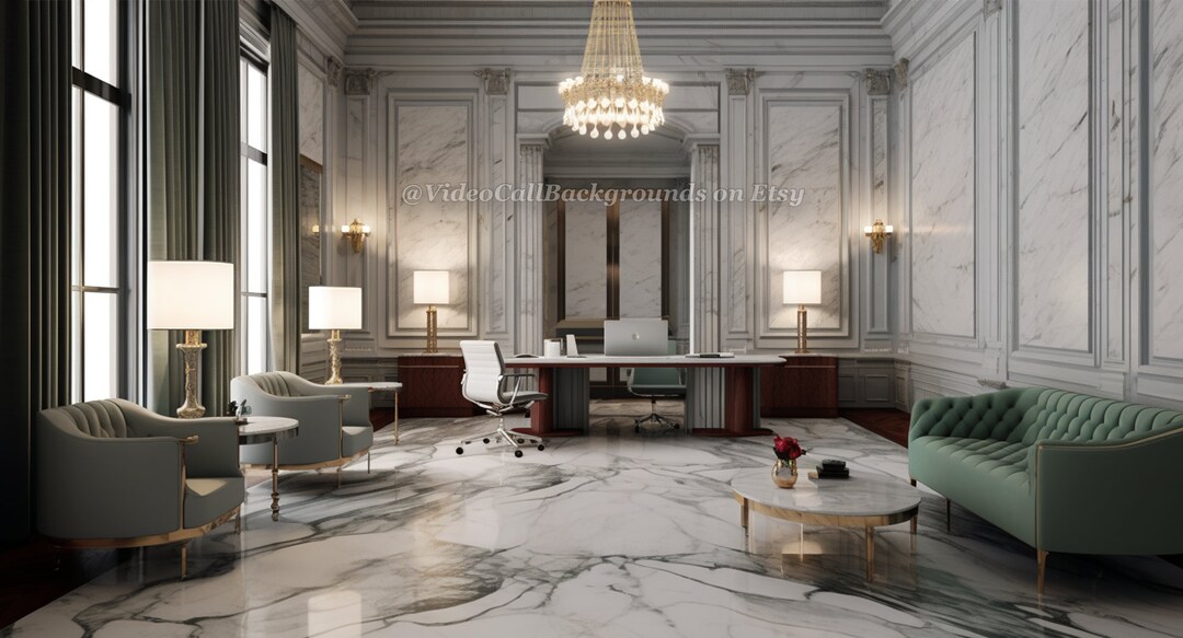 Virtual Video Call Background | Professional Marble Offices | Image for ...