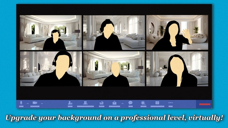 Virtual Video Call Background | Luxury White Living Room | Image for ...