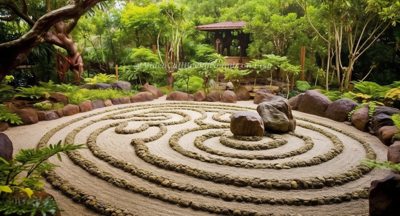 Virtual Video Call Background | Zen Garden | Image for Zoom, Video ...