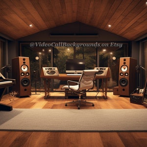 Virtual Video Call Background | Modern Recording Studio | Image for ...