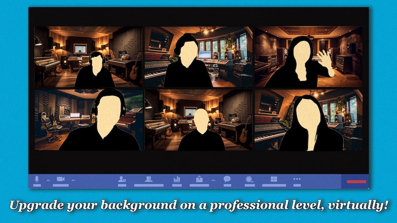 Virtual Video Call Background | Professional Recording Studio | Image ...