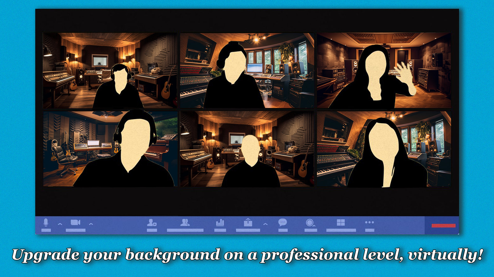 Virtual Video Call Background | Professional Recording Studio | Image ...