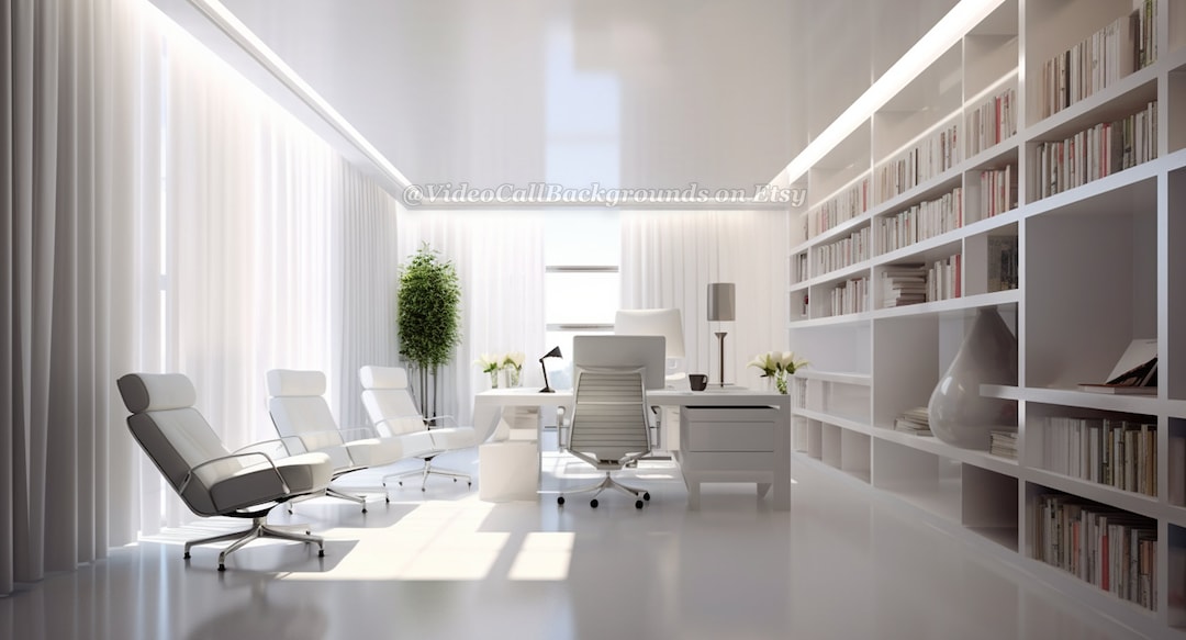 Virtual Video Call Background | White Modern Office | Image for Zoom ...