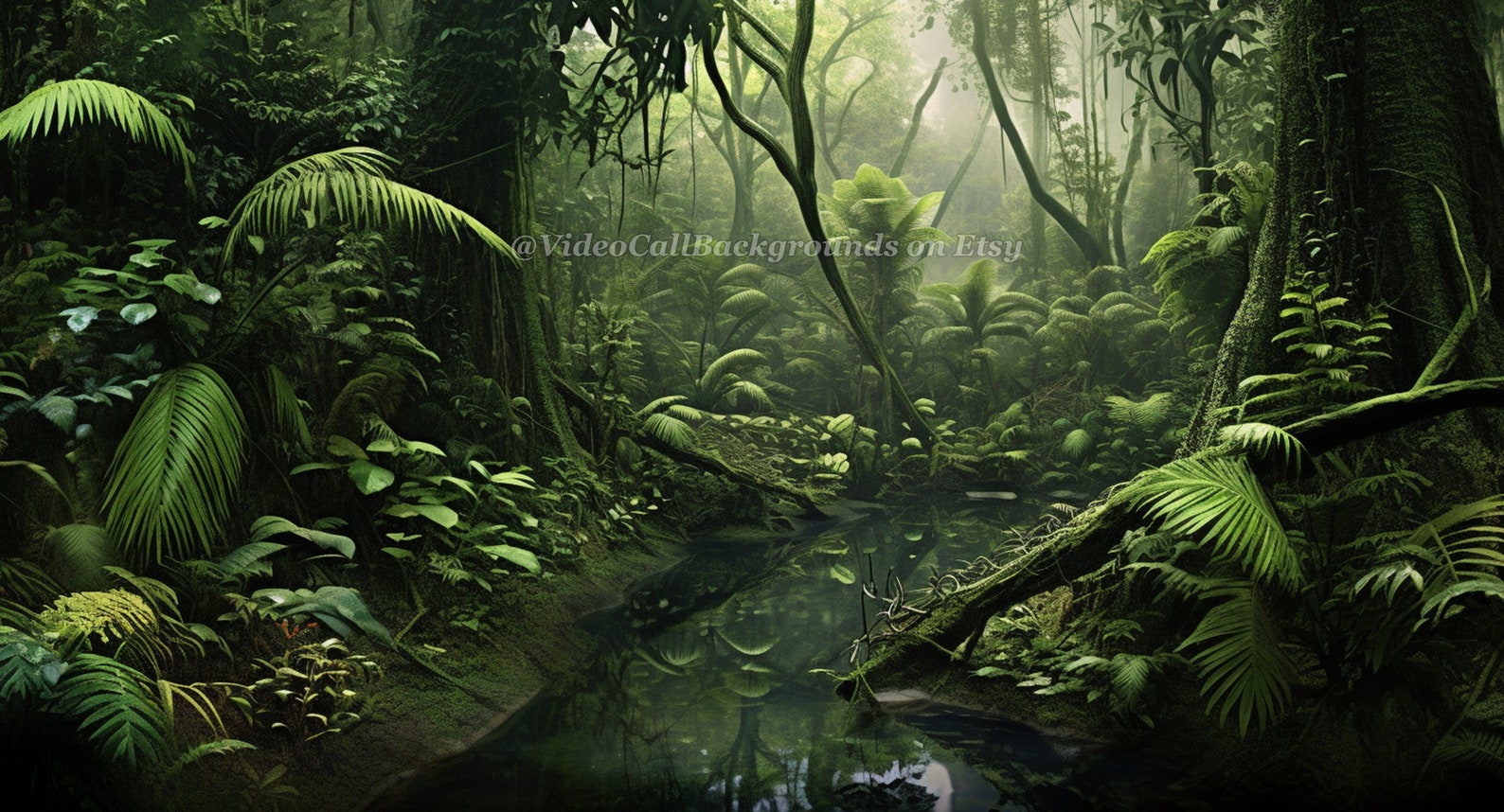 Virtual Video Call Background | Rainforest | Image for Zoom, Video ...