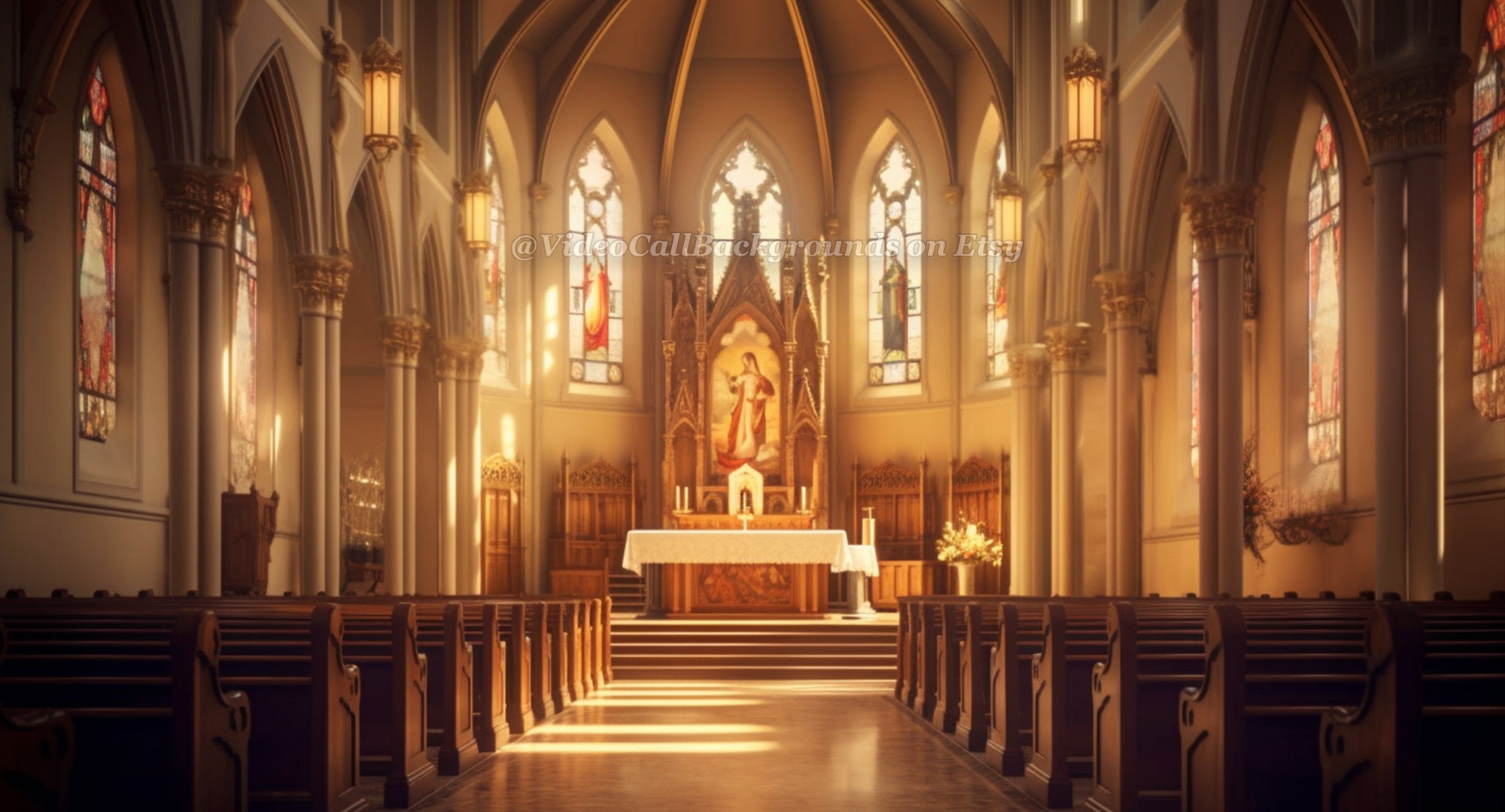 Virtual Video Call Background | Catholic Church | Image for Zoom, Video ...