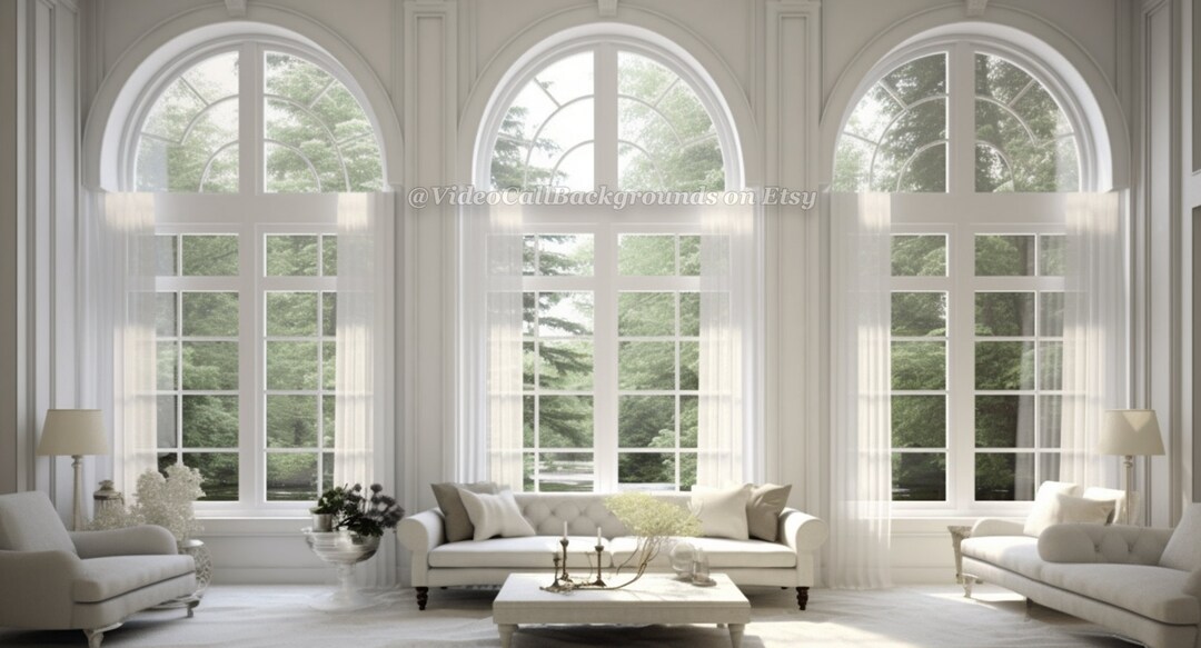 Virtual Video Call Background | Luxury White Windows | Image for Zoom ...